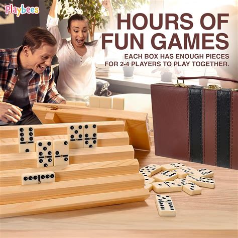 Jumbo Double Six Dominoes Set 28 White Classic Barbados Ubuy