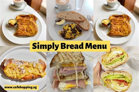 Simply Bread Singapore Menu