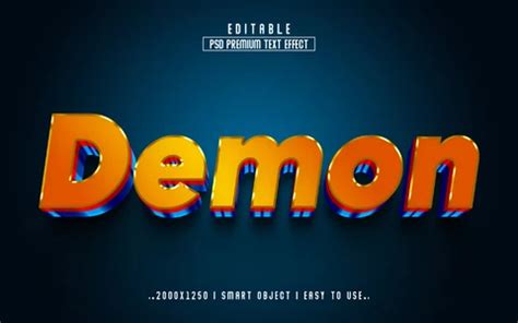 Demon Text Generator Text Effects, Editable Designs, PSD, Vectors and Fonts