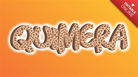 Quimera 3D Text Textur Giraffe Texteffekt Generator