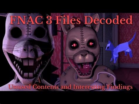 Fnac 3 Unused Contents And Interesting Findings Youtube