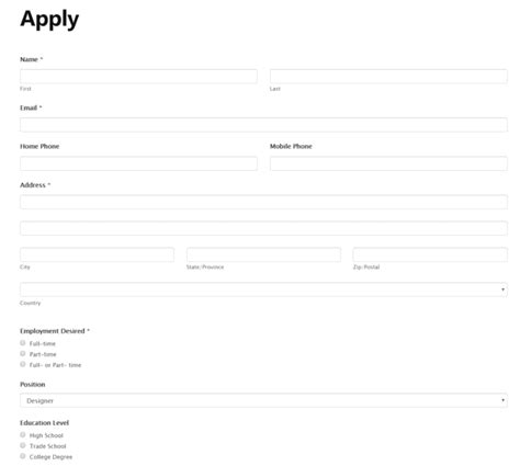 How To Make A Job Application Form In Wordpress Formidable Forms