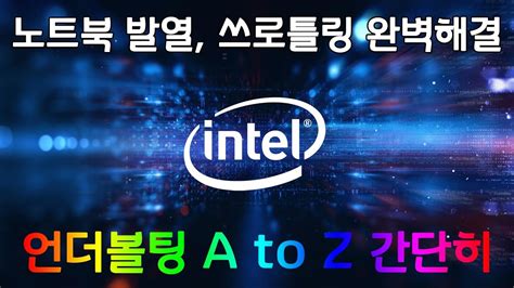 게이밍 노트북 발열 쓰로틀링 언더볼팅 방법 완벽하게 알려드리지 Youtube