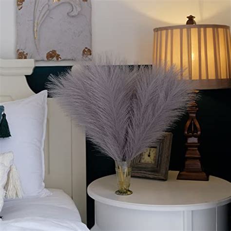 Faux Pampas Grass 6 Stems Small Artificial Pampas Grass 18 No