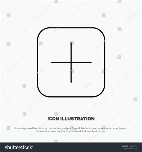 Instagram Plus Sets Upload Line Icon Stock Vector Royalty Free 1419411311 Shutterstock