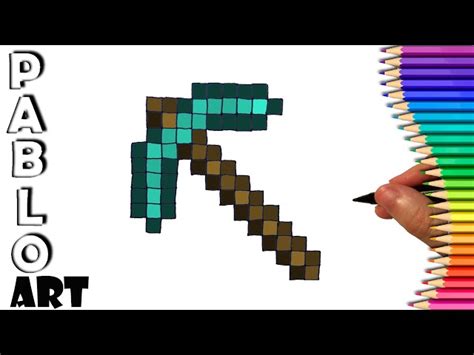 How To Draw A Minecraft Pickaxe