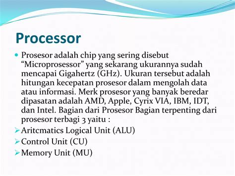 Mulok Gçô Bagian Bagian Dari Cpu Ppt