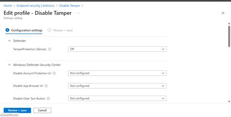 unable to disable defender intune microsoft qanda