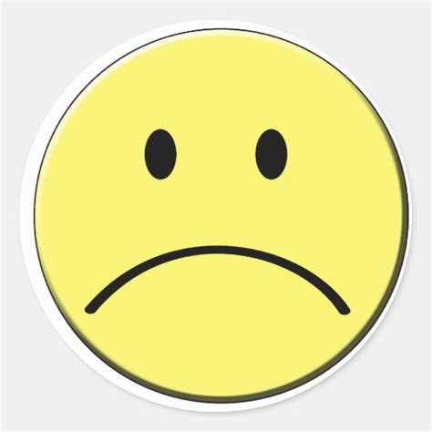 Sad Face Sticker Zazzle