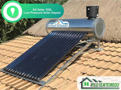 150 Liter Low Pressure SA Solar Geyser Apollo Solar Technology