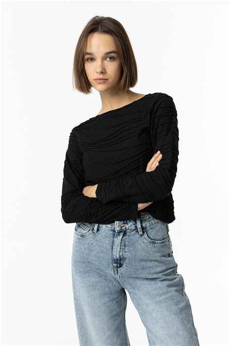 Black Long Sleeve T Shirt 10061070000 Tiffosi