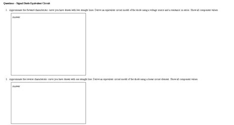Diode Characteristics To Examine A Diode S Chegg Com