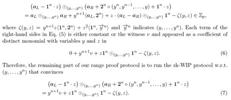 Not Proper Expression For Formula 7 In Bulletproofs？ · Issue 25