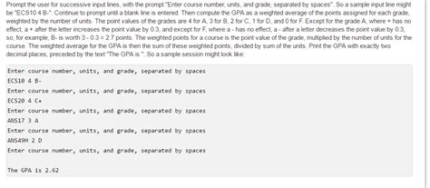Solved Prompt The User For Successive Input Lines With The Chegg