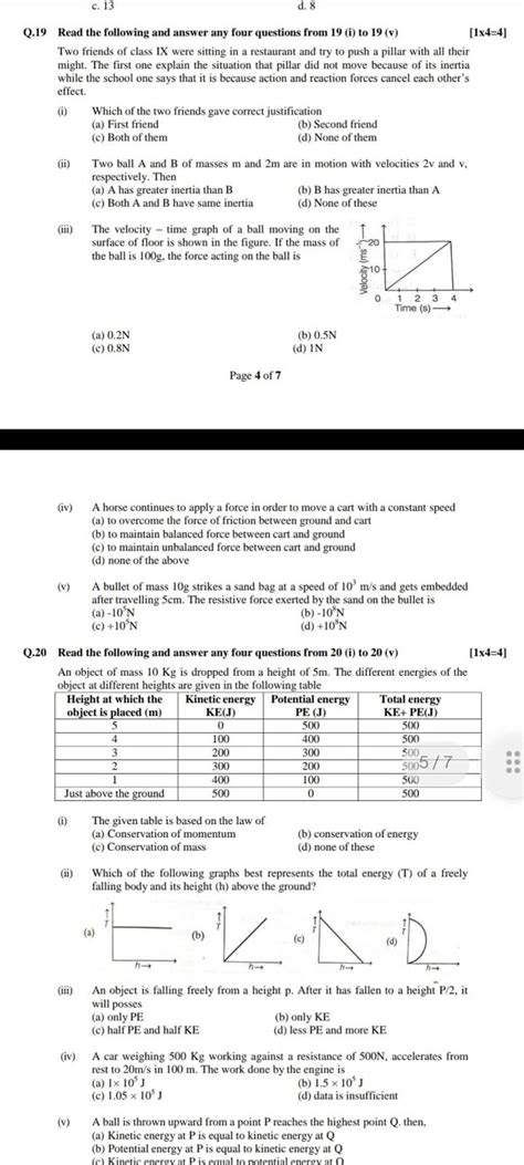 The Velocity Time Graph Of A Ball Moving On The Surface Of Floor Is Sh