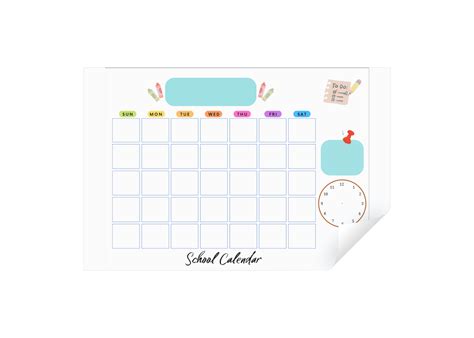 School Calendar Visual Aba Focus