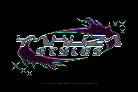 Y2K Chrome Logo Text Effect Vol 10 PSD Text Style Hyperpix