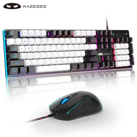 Magegee Magegee Gaming Keyboard And Mouse Combo True Rgb Backlit Membrane Office Keyboard 104
