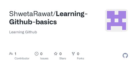 Github Shwetarawatlearning Github Basics Learning Github