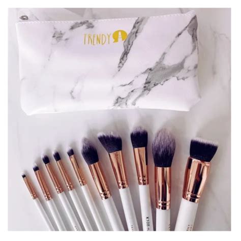 kit x brochas profesionales mármol blanco Trendy Kroma Space