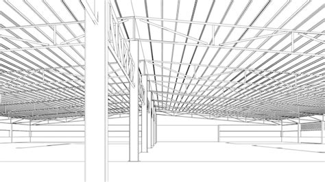 Illustration 3d Dun Bâtiment Industriel Vecteur Premium