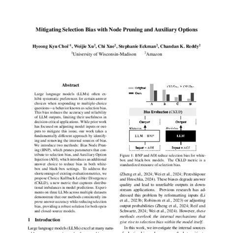 mitigating selection bias with node pruning and auxiliary options acl