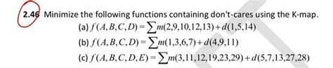 Solved 246 Minimize The Following Functions Containing