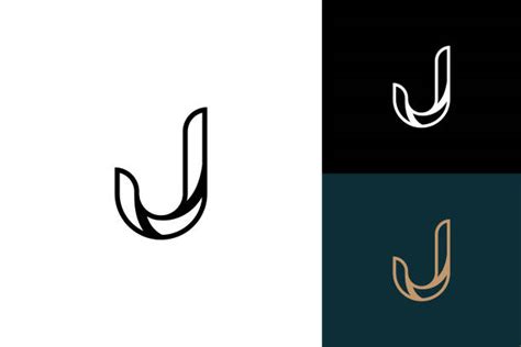70 Silhouette Of Fancy Letter J Designs Stock Illustrations Royalty