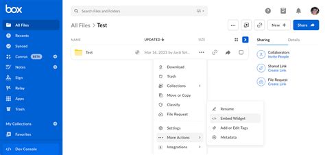 Box Embed Box Developer