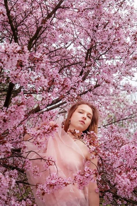 Young Seductive Beauty Redhead Woman Body Dress And Portrait Spring