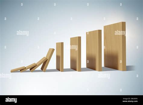 Domino Effect Concept D Rendering Stock Photo Alamy