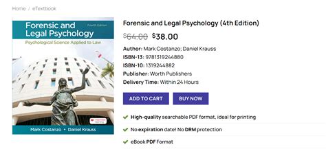 Pdf Forensic And Legal Psychology 4th Edition Worth Publishers