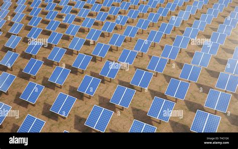 3d Illustration Solar Panels Alternative Energy Concept Of Renewable