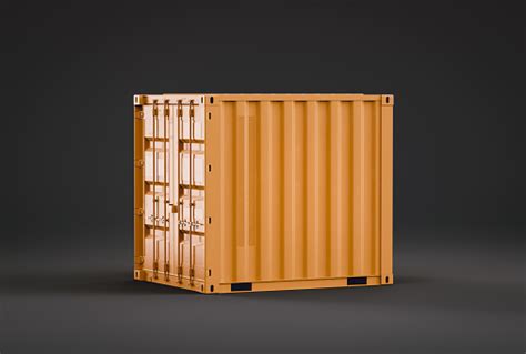 단색 단색 노란색 격리 선적 컨테이너 물류 및 운송을 위한 화물 컨테이너 3d 그림 강철에 대한 스톡 사진 및 기타 이미지 강철 군사 글로벌 커뮤니케이션 Istock