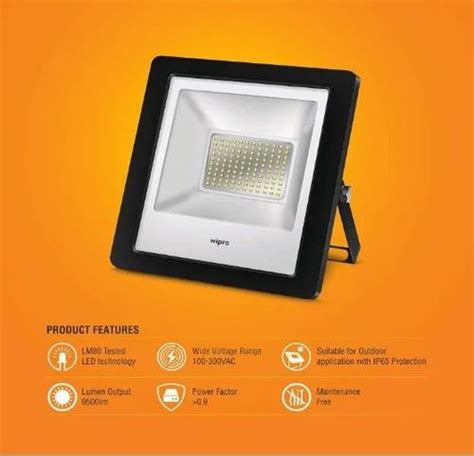 Wipro Garnet 100 Watts Led Floodlight Cool Day Light Whitealuminium
