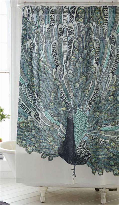 Pavo Peacock Shower Curtain Everything Turquoise