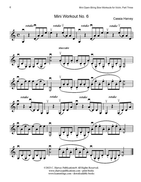 mini open string exercises for violin part three c harvey publications