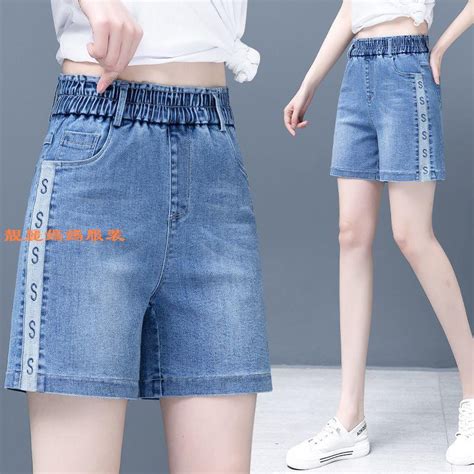 靚麗媽媽服裝 高腰天絲牛仔短褲 女夏季年新款百搭休閑時尚四分直筒五分中褲 蝦皮購物
