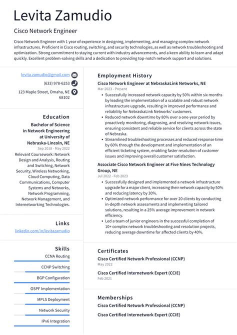 Top 17 Cisco Network Engineer Resume Objective Examples