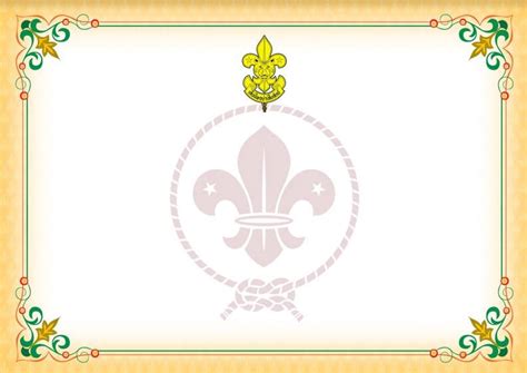 รักครูดอทคอม ไฟล์พื้นหลังเกียรติบัตรลูกเสือ โหลดฟรี Facebook