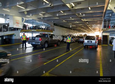 Ferry Auto Ferry Washington State Ferry Automobiles On Auto Deck