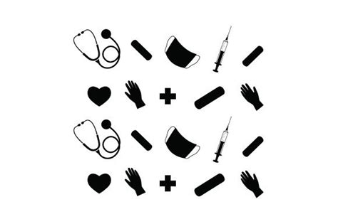 Medical Objects Repeating Pattern Svg Cut File By Creative Fabrica