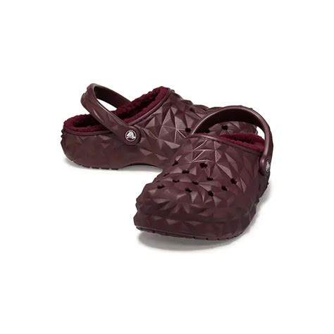 Crocs Classic Clog Lined Geometric Dark Cherry Where To Buy 210069