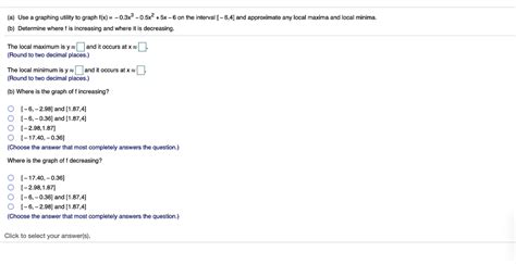 solved a use a graphing utility to graph f x 0 3x3 0 5 2
