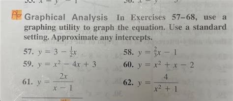 Solved A Graphical Analysis In Exercises Use A Chegg