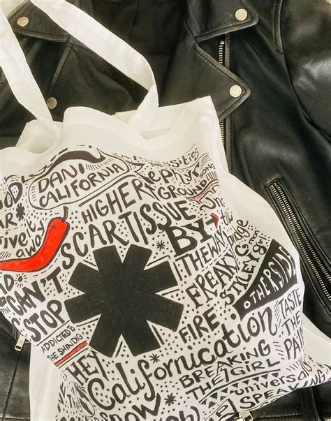 Red Hot Chili Peppers Fan Inspired Tote Bag Original Hand Illustration