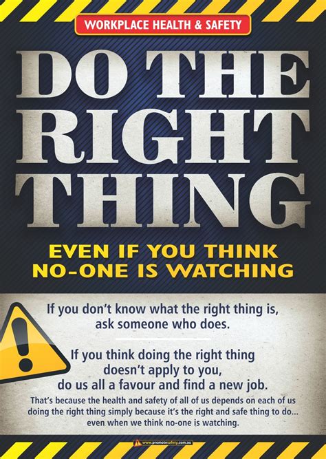 A3 Size Workplace Safety Poster Emphasising The Importance Of Doing The