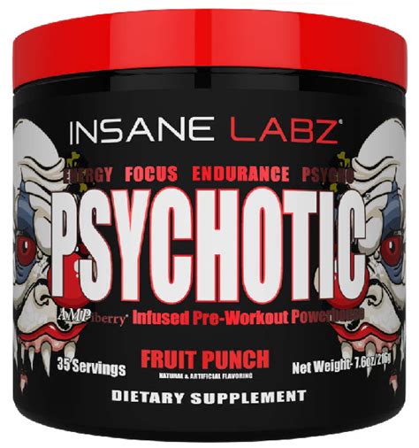 Insane Labz Psychotic 35 Servings 216g Fruit Punch