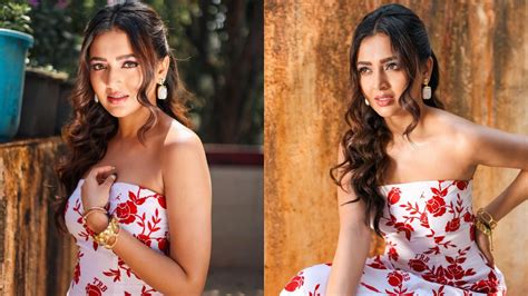 Tejasswi Prakash Looks Lunch Date Ready In Floral White Dress See