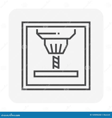 Cnc Milling Icon Stock Vector Illustration Of Engineer 169096268